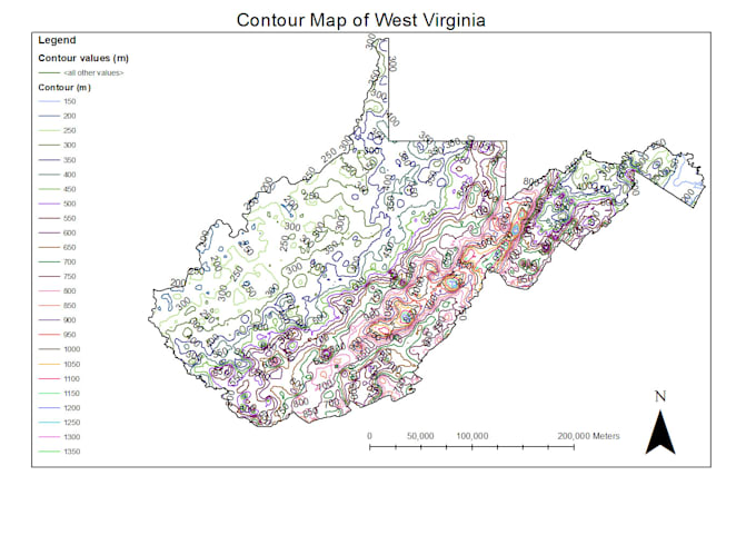 Make contour map for any state, county, district, any place on google ...