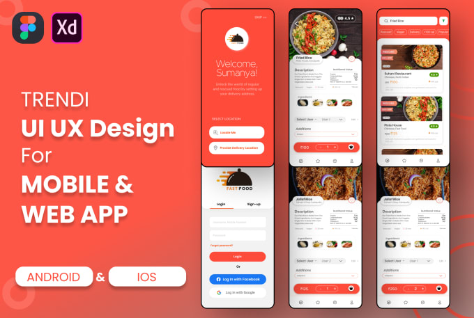 Do mobile app and web app admin panel ui ux design by Pritomtawsif | Fiverr
