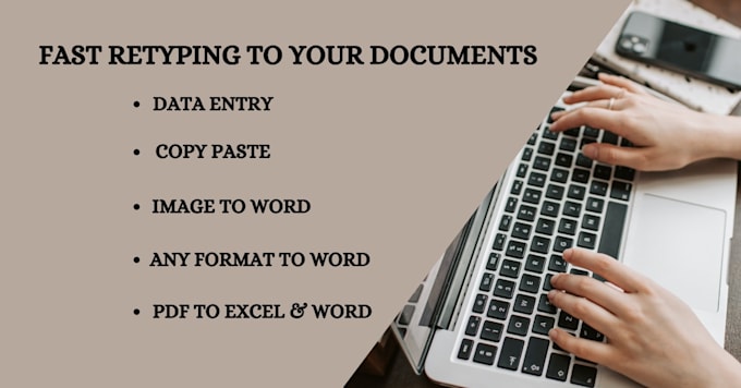 Do fast and accurate copy typing, and copy paste by Malakmatmat | Fiverr