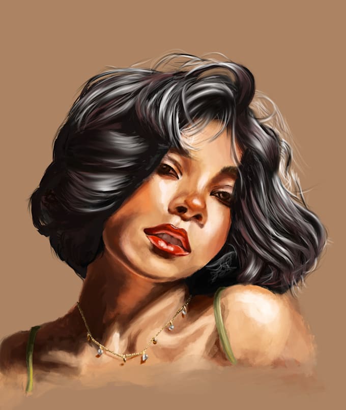 Draw a digital portrait from a reference photo by Caraferro711 | Fiverr