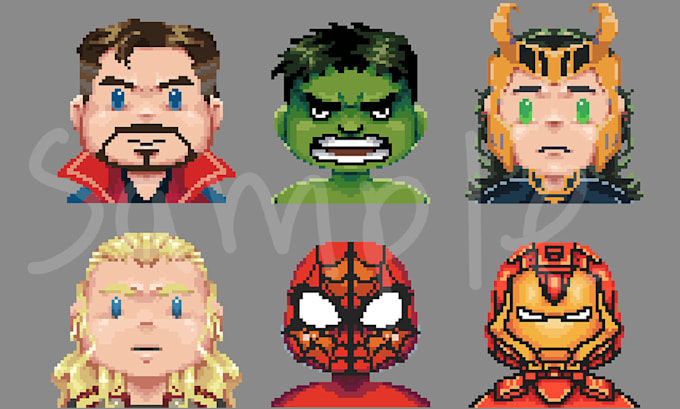 Draw pixel art avatar chibi 64x64 for you by Raulsian | Fiverr