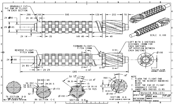 Create 2d drawings for manufacturing by Akshaybobade | Fiverr