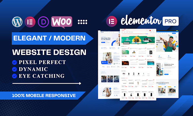 Build elementor website using elementor pro and wordpress elementor design by Developer_sajid ...