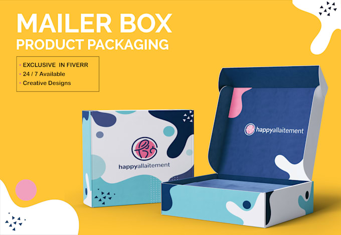 Do packaging design, product box design, mailer box and amazon box ...