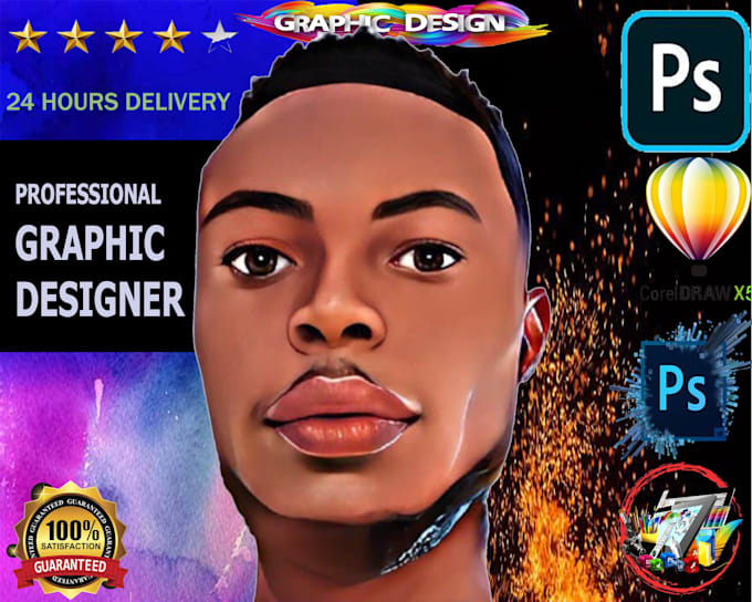 Expert in all kinds of graphic design using photoshop by Ebenezernyame ...