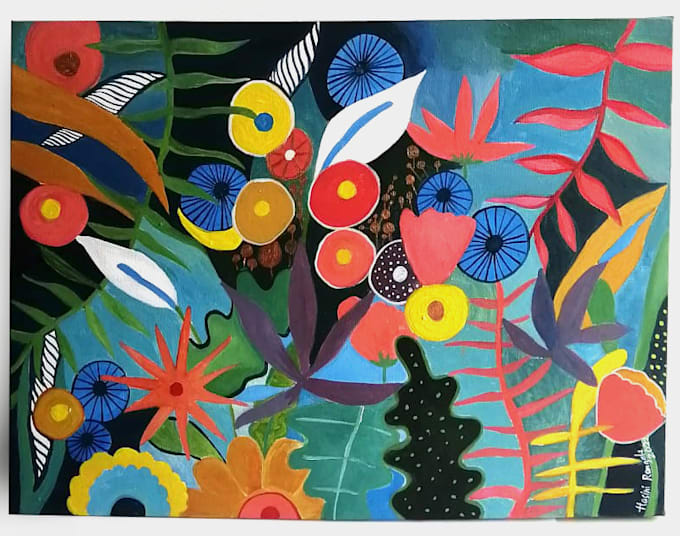 Do an acrylic painting for you by Hasini_rangala | Fiverr