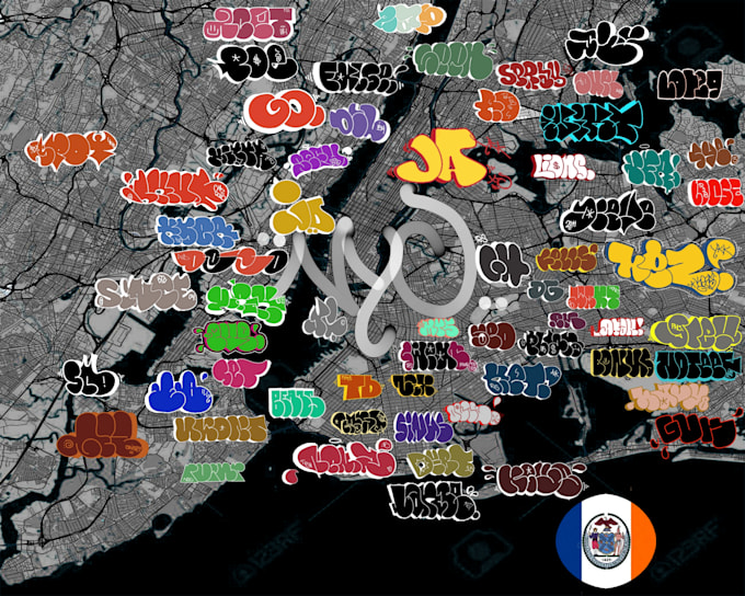 Draw a graffiti map by Xoantesdodoka | Fiverr