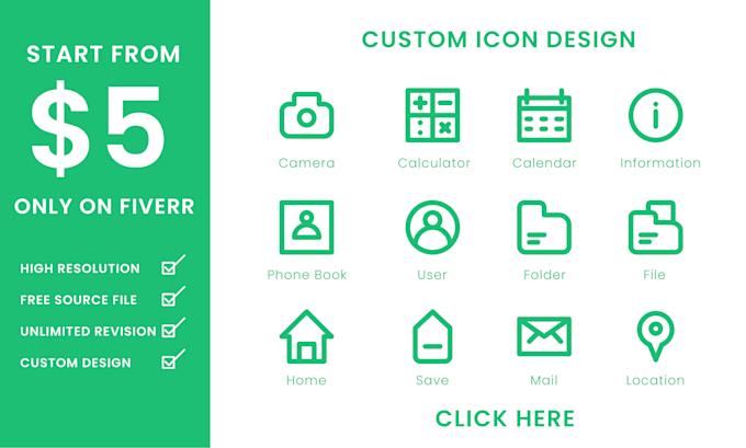 Design custom icon set by Jojoid | Fiverr