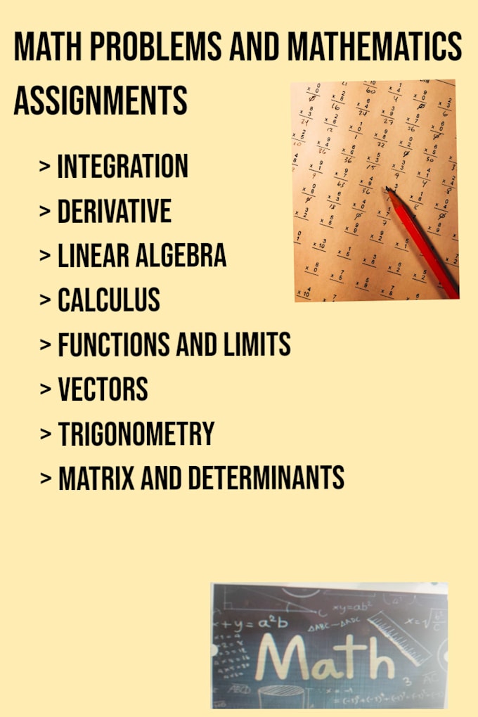 Slove math problem and mathematics assignments by Gosura82 | Fiverr