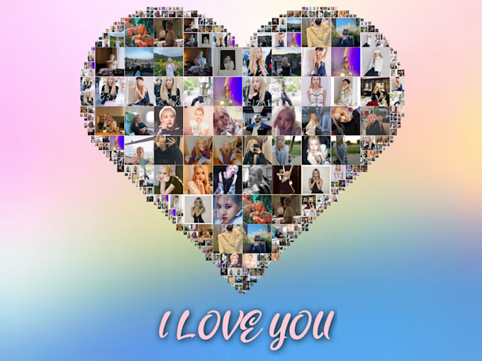 Make photo collage into a shape by Mrahmani07 | Fiverr
