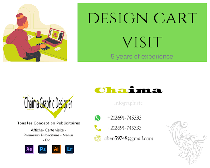 The perfect cart visit design by Chaimagraphic1 | Fiverr