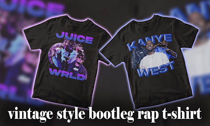 Design a vintage style bootleg rap tshirt by Movioarts | Fiverr