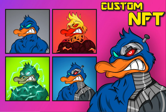 Draw 10k nft art, cartoon, characters, opensea nft generator by Mahnft ...