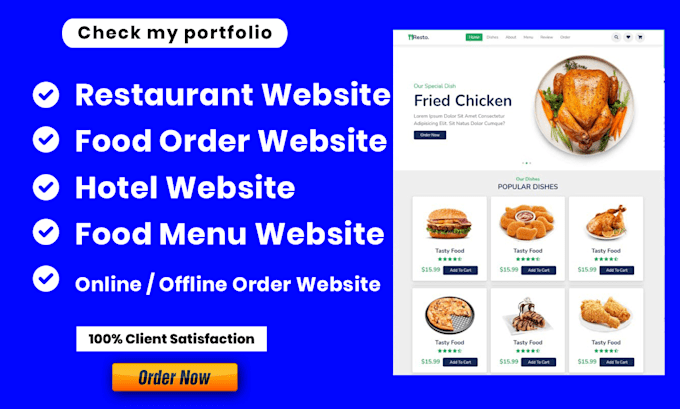Design food order, restaurant website, food menu website by Ashasoni31 ...