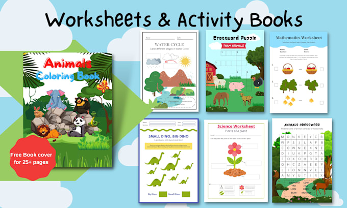 Design custom worksheets and activity books for kids by Freya_rachel ...