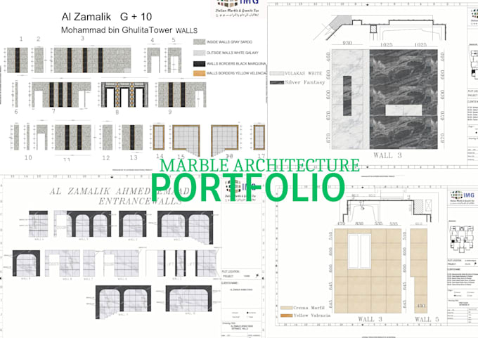 Make 2d architecture marble shop drawings cutting lists and stone ...
