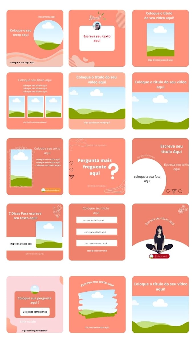 30 fully customizable canva templates by Samarako | Fiverr