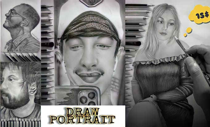 Draw a realistic and professional portrait with a pencil by Chitirachad ...