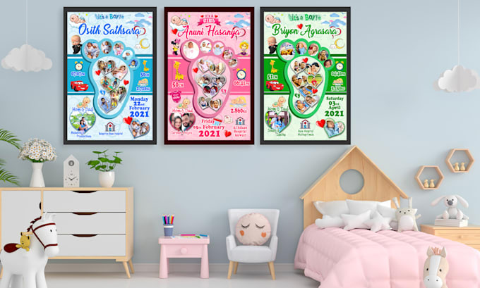 Design cute and unique photo frame for your beautiful baby by ...