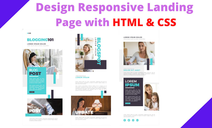 Design responsive landing page with html css by Ayoub_db | Fiverr