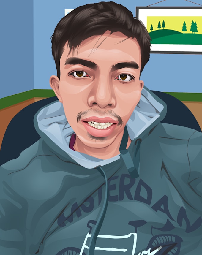 Illustrate your photo into amazing vector portrait illustration by ...