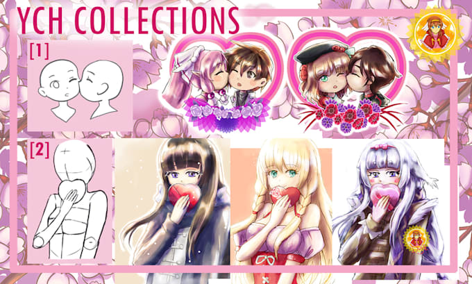 Draw any character in my ych template by Dwirahayu52 | Fiverr