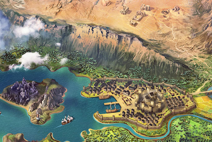 Draw a professional fantasy map for your rpg game,book etc by ...