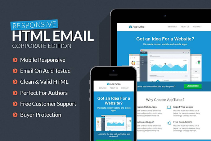 Design a responsive html email signature by Arsal_group | Fiverr