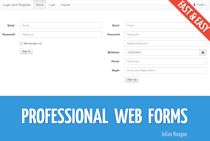 Create professional web forms using bootstrap by Iulian_neagoe | Fiverr