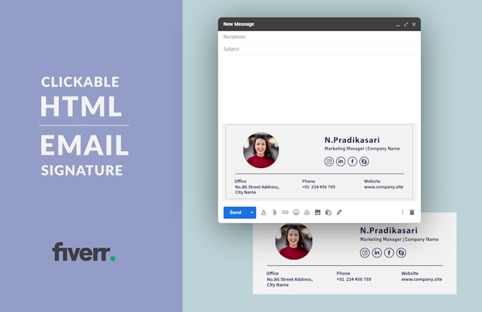 Make html email signature by Thedesignmastar | Fiverr