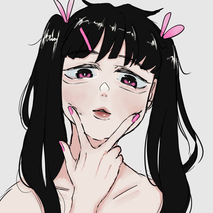 Draw your oc anime illustration with messy outline art style by ...