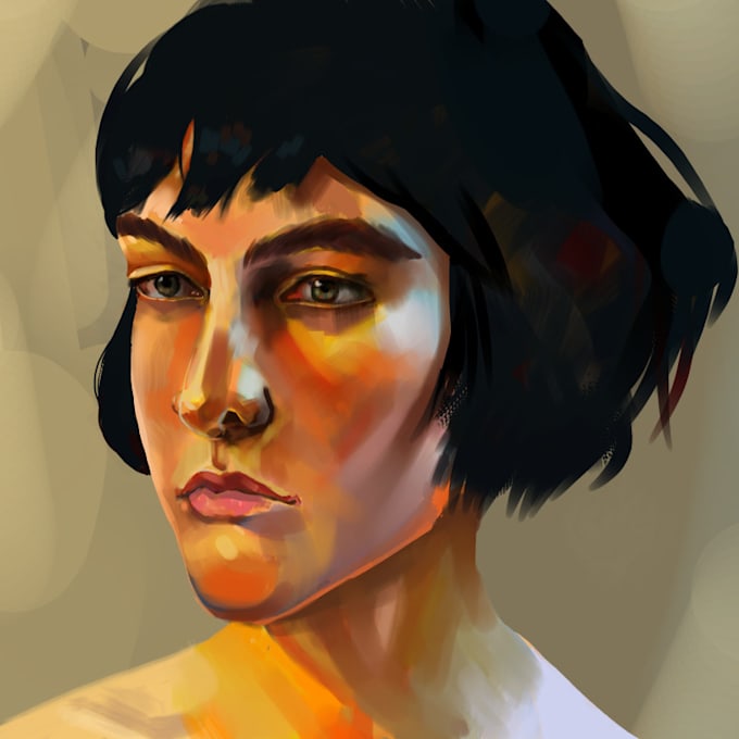 Cool digital portraits in the freestyle drawing by Alexchausov | Fiverr