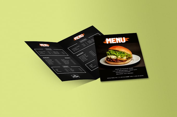 Attractive, easy readable menu design for restaurant by Uclmuz | Fiverr
