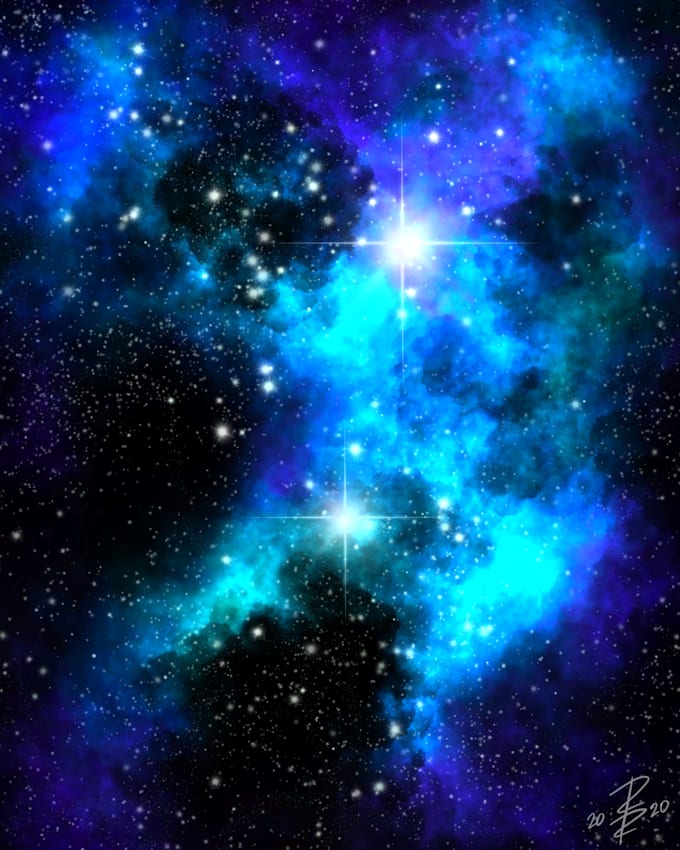 Digitally paint a custom galaxy background for you by Artistic_alibi ...