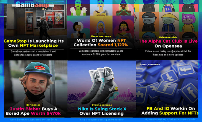 Design nft posters for instagram by Ayishahenna | Fiverr