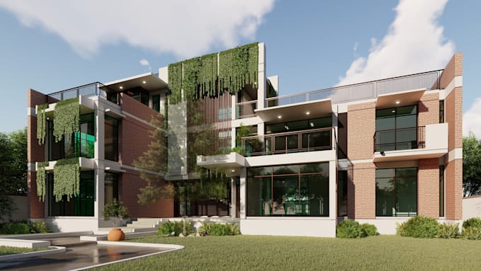 Render realistic architectural 3d visualization by Hasnat_hasib | Fiverr