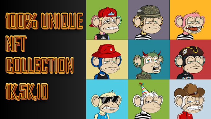 Create generate nft opensea collection 1k 5k 10k by Boblee_studios | Fiverr