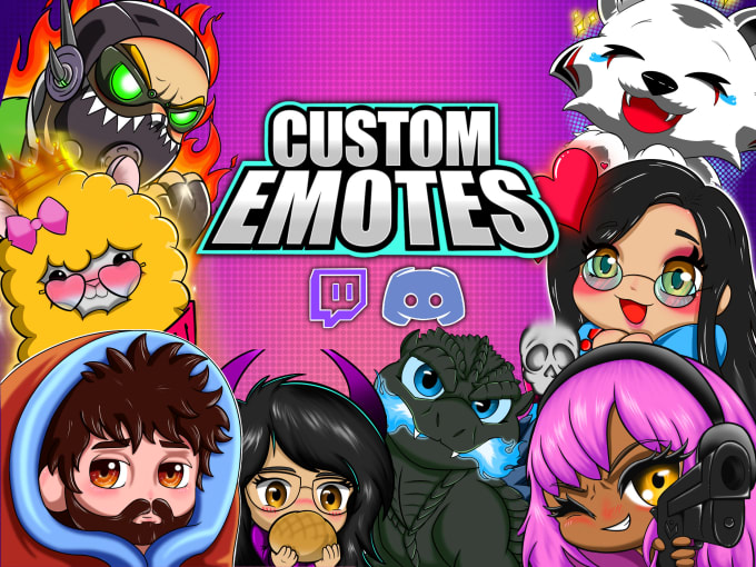 Draw awesome custom emotes tailored to your channel by Pabgflo | Fiverr