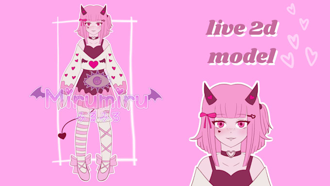 Draw anime live 2d model ready to rig by Mirumiru_art | Fiverr