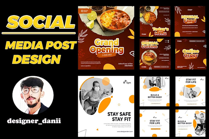 Design 5 cool social media post for instagram by Designer_danii | Fiverr