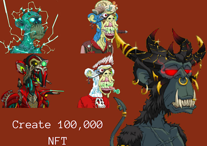 Create randomly generated nft 1k 10k 100k arts for opensea by Cg_concept | Fiverr