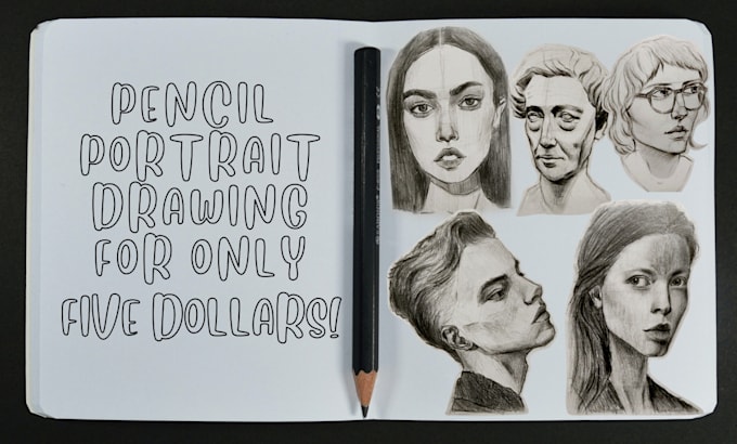 Draw a pencil sketch portrait from your photo by Tineedits | Fiverr
