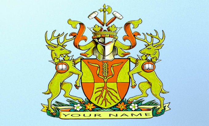 Eye catchy coat of arms family crest heraldic logo design by ...