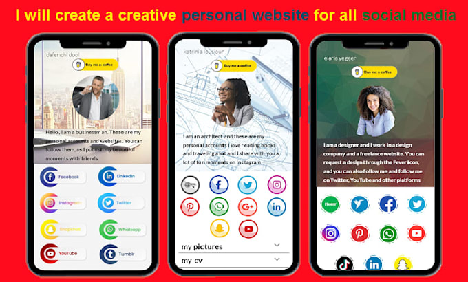 Make a website with all of your personal accounts on it by ...