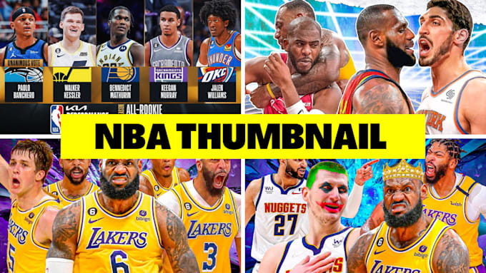 Design nba thumbnail or basketball for youtube channel by Eeshan01 | Fiverr