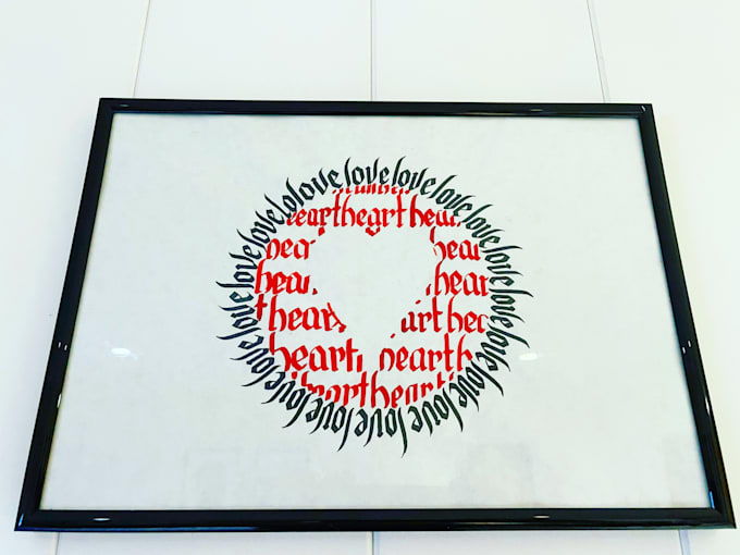 Produce you a 1 of 1 piece of handwritten calligraphy on a4 watercolor ...