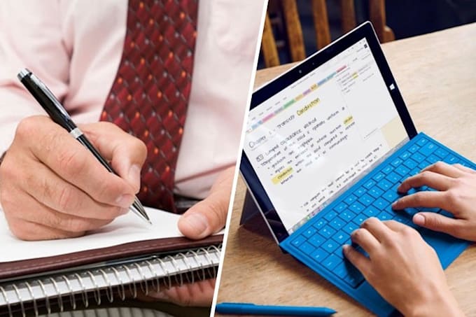 Type and write notes by Teekaay_1 | Fiverr