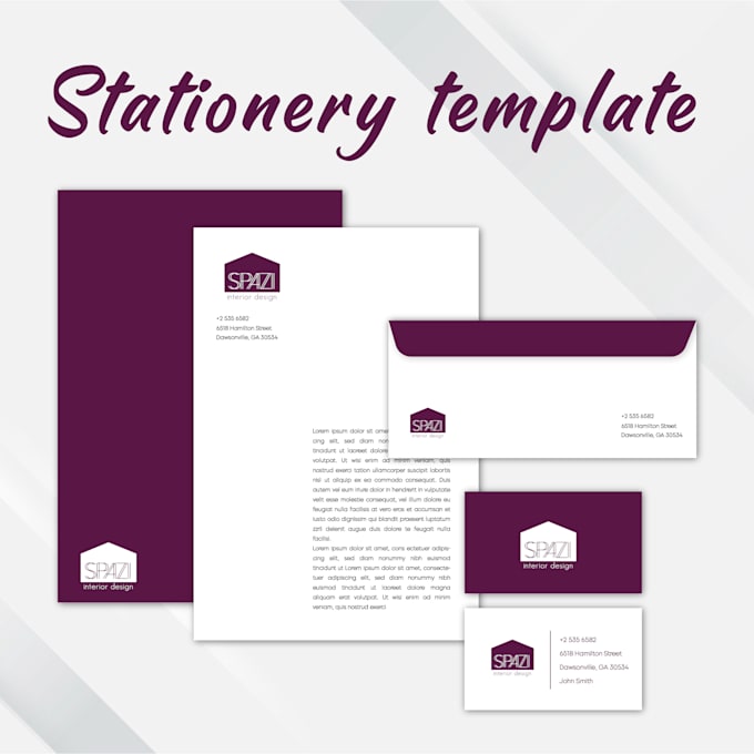 Design custom stationery template by Dayanaarrieta1 | Fiverr