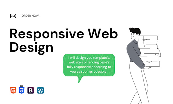 Do responsive web design html css bootstrap and wordpress by Deepak ...