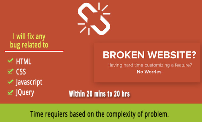 Fix Any Bug Related To Html Css Javascript Jquery By Rushdibd Fiverr